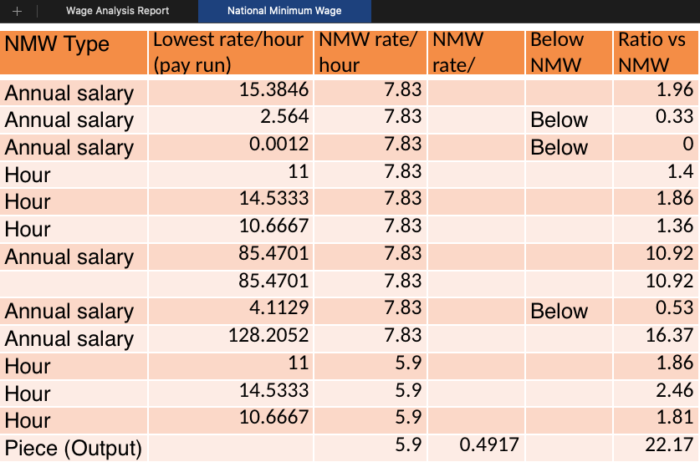 Automate the National Minimum Wage (NMW) and NLW